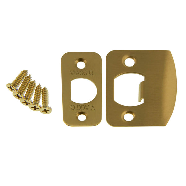 Round Latch Kit in Satin Brass - Viaggio Hardware